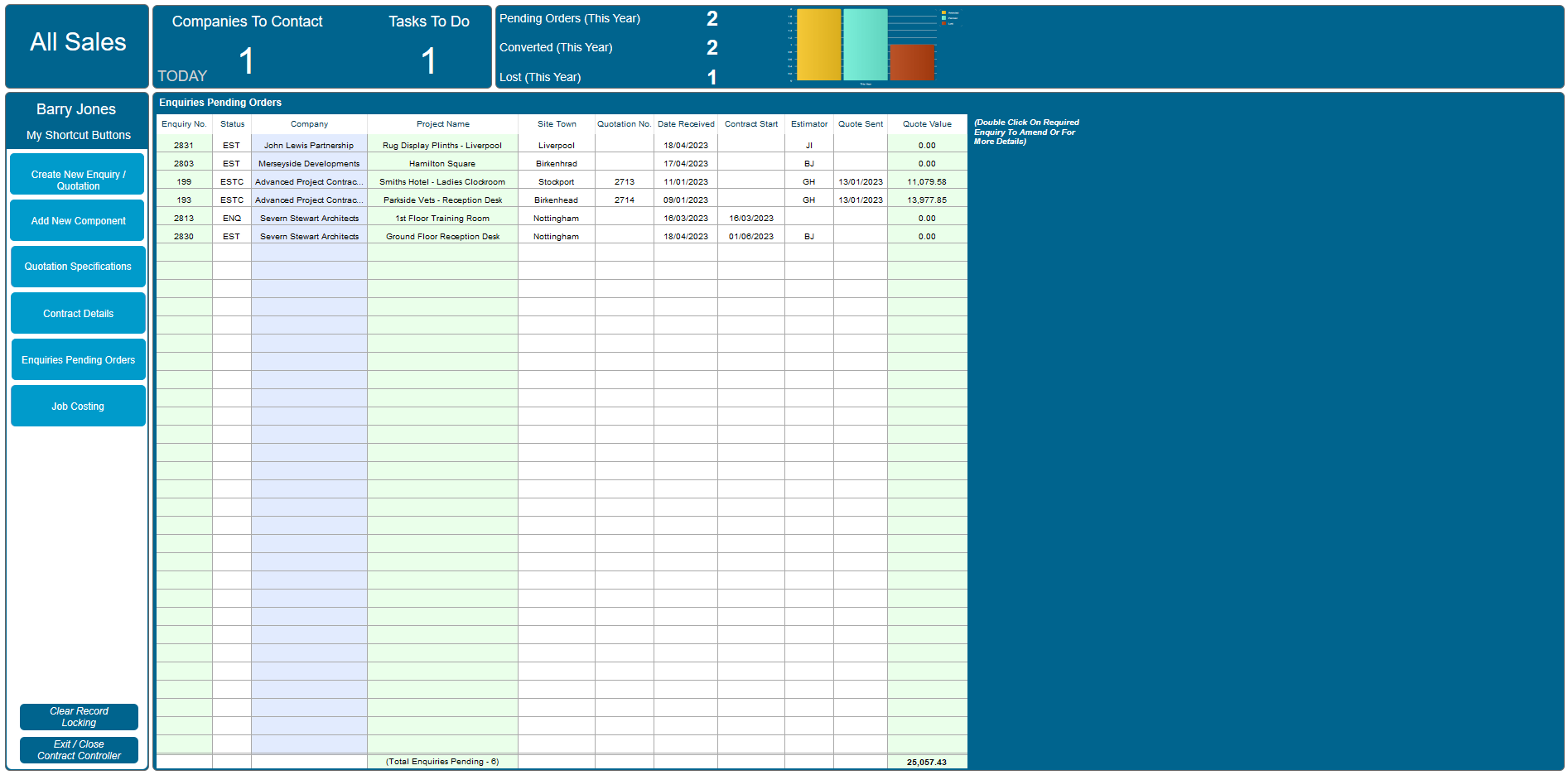 Sales & CRM - Contract Controller